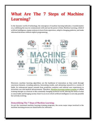 What Are The 7 Steps of Machine Learning - Cetpa Infotech Pvt Ltd Flip ...