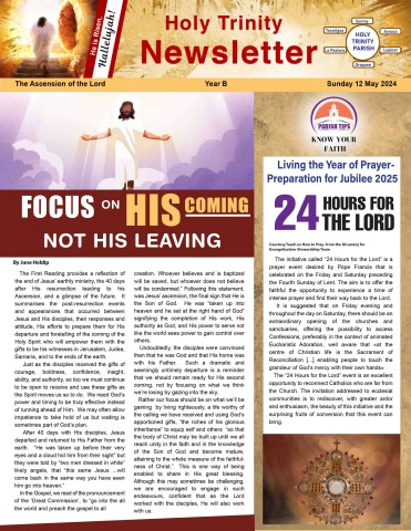 Holy Trinity Sun 12 May 2024 Newsletter