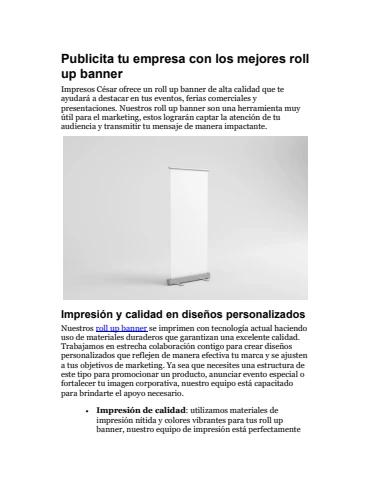 Publicita tu empresa con los mejores roll up banner ...