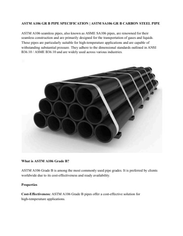 ASTM A106 GR B PIPE SPECIFICATION _ ASTM SA106 GR B CARBON STEEL PIPE - sachiya steel Flip PDF ...