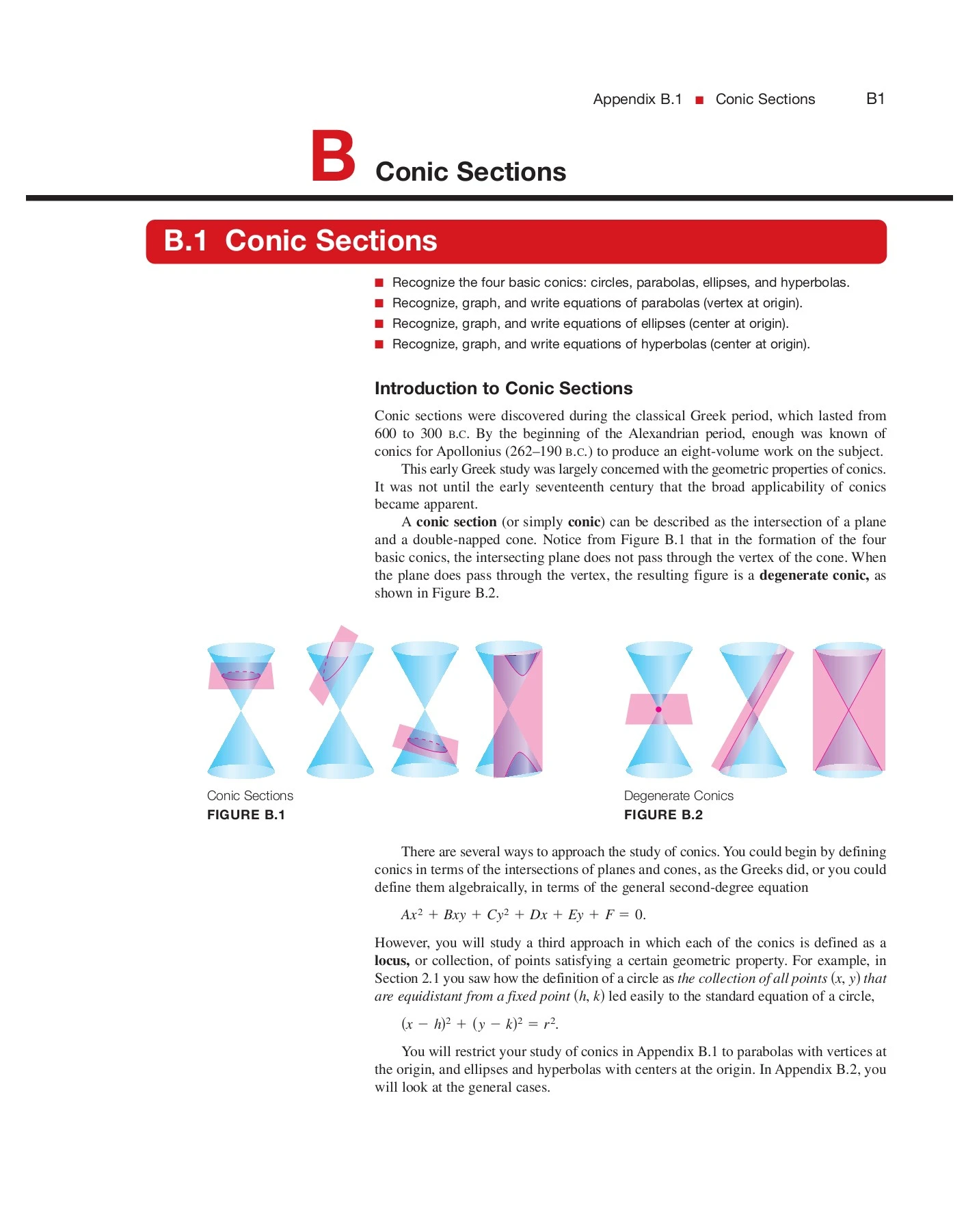 B.1 Conic Sections - Cengage Learning - Education