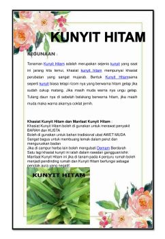 KUNYIT HITAM - Guset User Flip PDF | AnyFlip