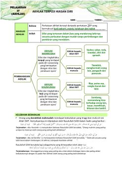 NOTA BIDANG AKHLAK ISLAMIYAH ( PAI TING 1) - g-16433400 | Membalik PDF ...