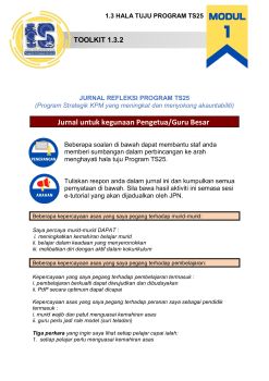 1.3.2 JURNAL REFLEKSI PROGRAM TS25 - skdesacemerlangjba1079 | Membalik PDF Dalam talian | AnyFlip