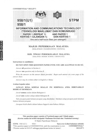 958-1 ICT STPM Paper 1 - Leander Lim Flip PDF | AnyFlip
