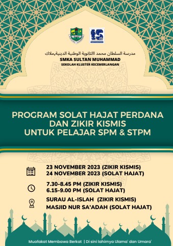 PROGRAM SOLAT HAJAT PERDANA DAN ZIKIR KISMIS UNTUK PELAJAR SPM & STPM - intanyusof86 Flip PDF ...