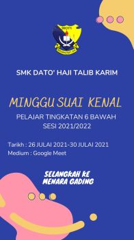 MINGGU SUAI KENAL PELAJAR TINGKATAN 6 BAWAH SMKDHTK - afeyqah ...