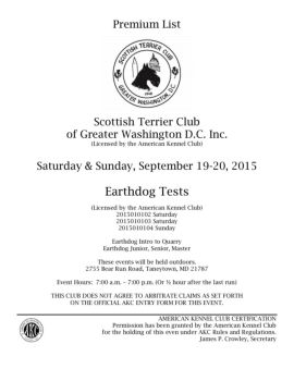 Earthdog Tests - Columbia Terriers - Guset User Flip PDF | AnyFlip