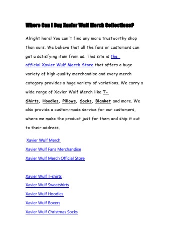 Xavier Wulf Merch - xavierwulfmerch Flip PDF | AnyFlip