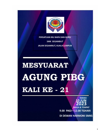 BUKU MESYUARAT AGUNG PIBG KALI KE 21 - azizah muhammad Flip PDF | AnyFlip