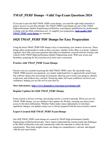 TMAP_PERF Exam Dumps – Real PDF Questions 2024 - gilbert.isaiahs Flip PDF | AnyFlip