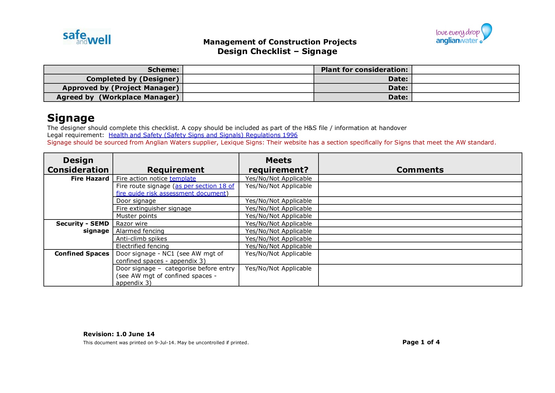 Construction Drawing Checklist