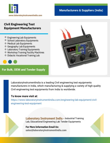 Civil Engineering Test Equipment Manufacturers - Laboratory Instrument ...