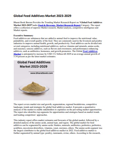 Global Feed Additives Market 2023-2029 - vidhyanigam98 Flip PDF | AnyFlip