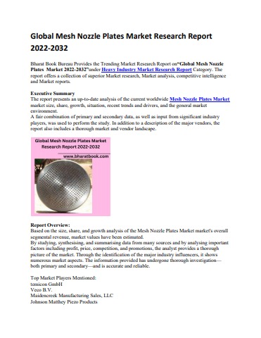 Global Mesh Nozzle Plates Market Size, Growth, Opportunities Analysis ...