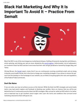 Black Hat Marketing And Why It Is Important To Avoid It – Practice From ...