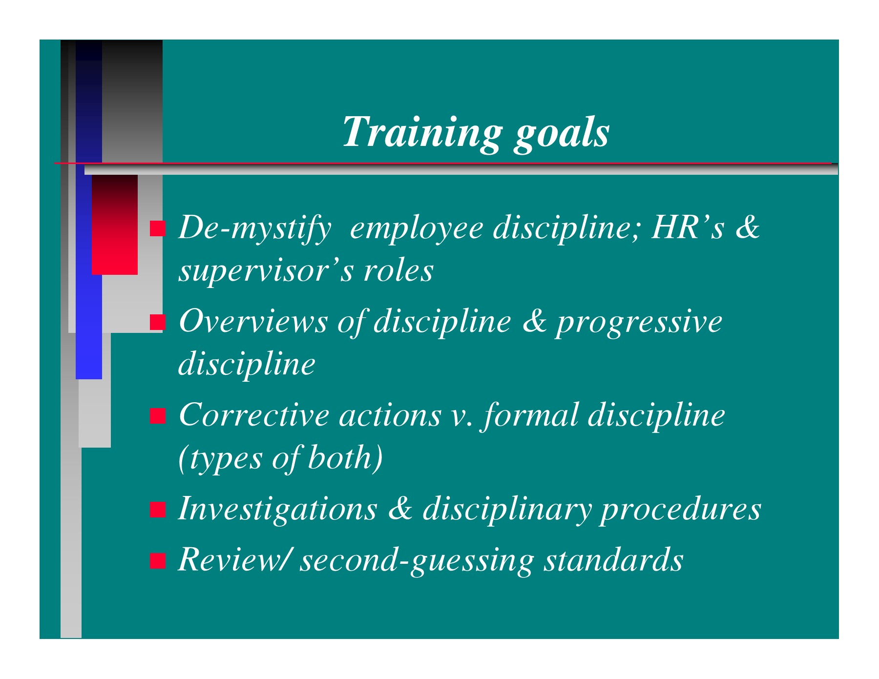 Progressive Disciplinary Procedures Progressive Discipline PowerPoint
