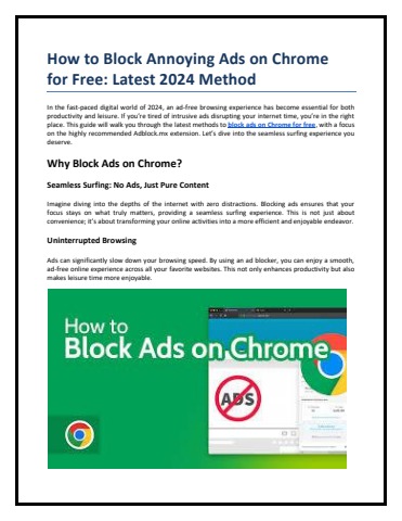 How to Block Annoying Ads on Chrome for Free