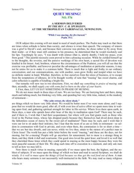 Sermon #576 Metropolitan Tabernacle Pulpit 1 QUIET MUSING ... - Guset User Flip PDF | AnyFlip