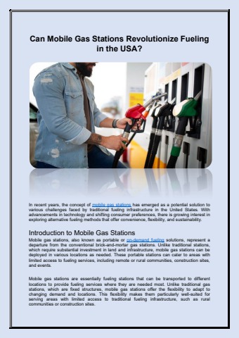 Can Mobile Gas Stations Revolutionize Fueling in the USA - James Barn ...