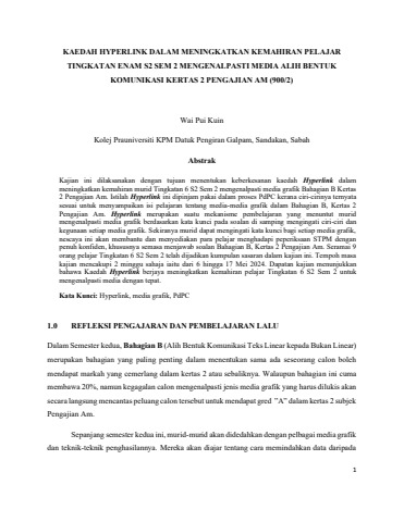 Kajian Tindakan Wai Pui Kuin 2024