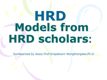 HRD models and HRD in Action_Sirapatsorn_2022 - Sirapatsorn W. Flip PDF ...