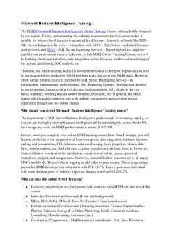 Microsoft Business Intelligence Training - nisatrainings1234 Flip PDF ...
