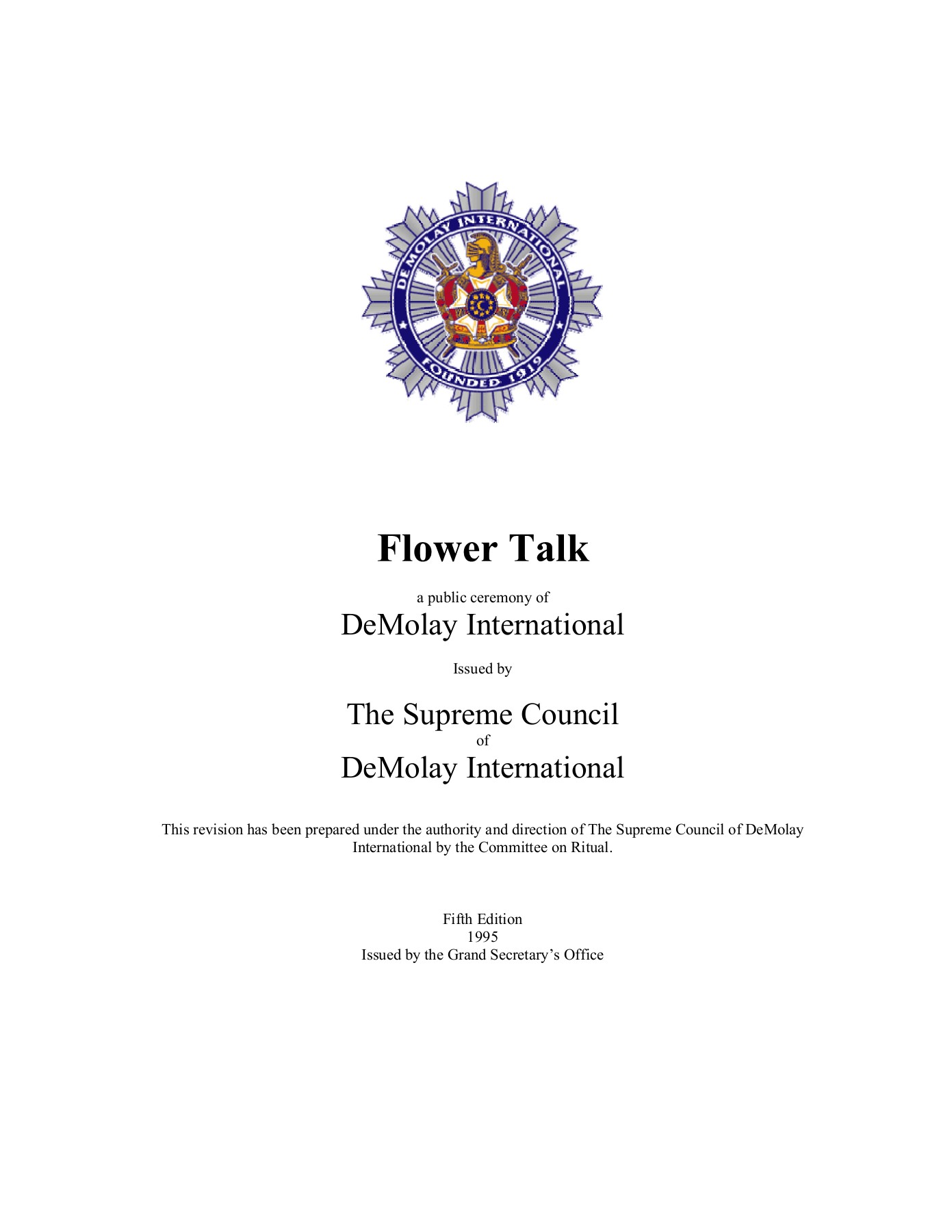 Demolay Ritual Flower Talk | Best Flower Site