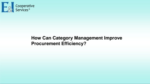 How Can Category Management Improve Procurement Efficiency