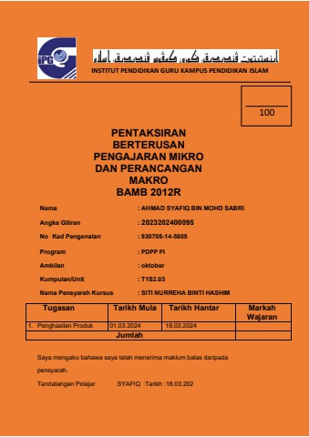 RPS, RPM DAN RPH - AHMAD SYAFIQ BIN MOHD SABRI IPG-Pelajar Flip PDF ...