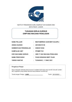 KERJA KURSUS GWCP 1042