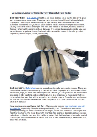 Luxurious Locks for Sale Buy my Beautiful Hair Today - sellmyhairs76 ...