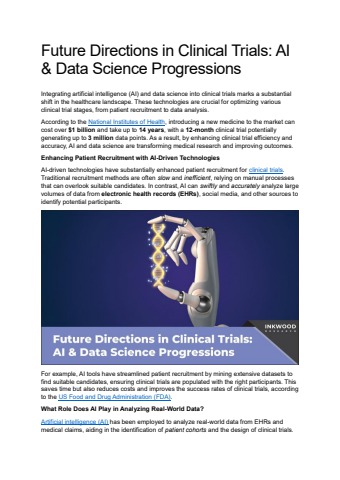 Future Directions in Clinical Trials AI & Data Science Progressions - Priya Flip PDF | AnyFlip