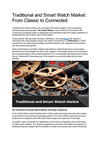 Traditional and Smart Watch Market: From Classic to Connected