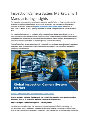 Inspection Camera System Market: Smart Manufacturing Insights