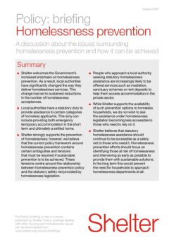 August 2007 Policy: briefing Homelessness prevention - Guset User Flip ...