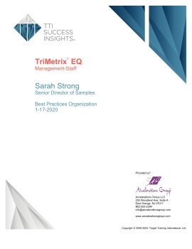 Sample TriMetrix EQ Management Staff Report - Accelerations Group Flip ...