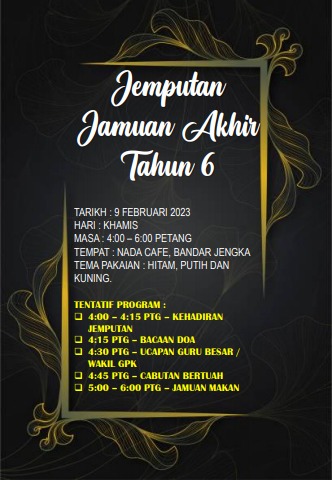 JEMPUTAN JAMUAN AKHIR TAHUN 6