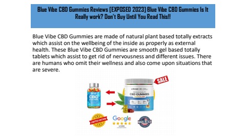 Blue Vibe CBD Gummies Reviews - joesclern Flip PDF | AnyFlip