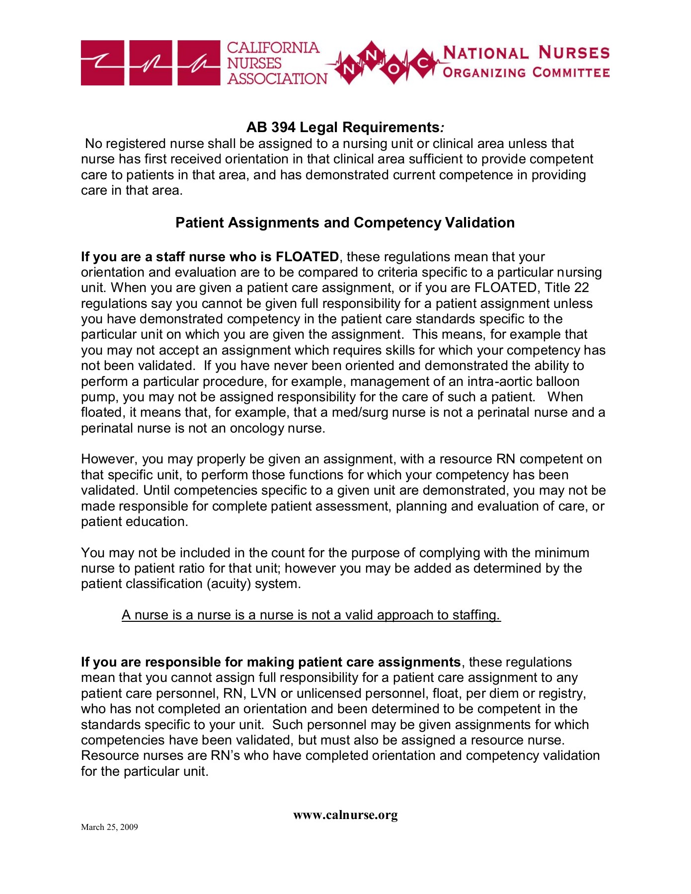 Nursing Unit Assignments