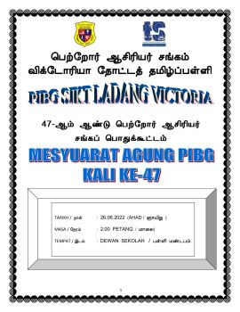 BUKU PROGRAM MESYUARAT AGUNG PIBG 2022 - logeswaran nagapan Flip PDF | AnyFlip