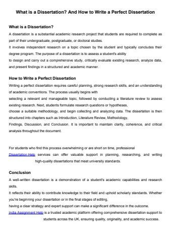 What is a Dissertation? And How to Write a Perfect Dissertation