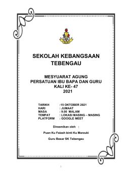 Buku Program Mesyuarat Agung PIBG 2021 - nazafa08 | Membalik PDF Dalam talian | AnyFlip