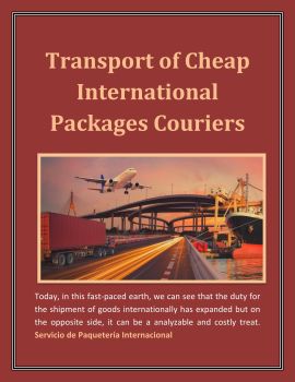 Transport of Cheap International Packages Couriers