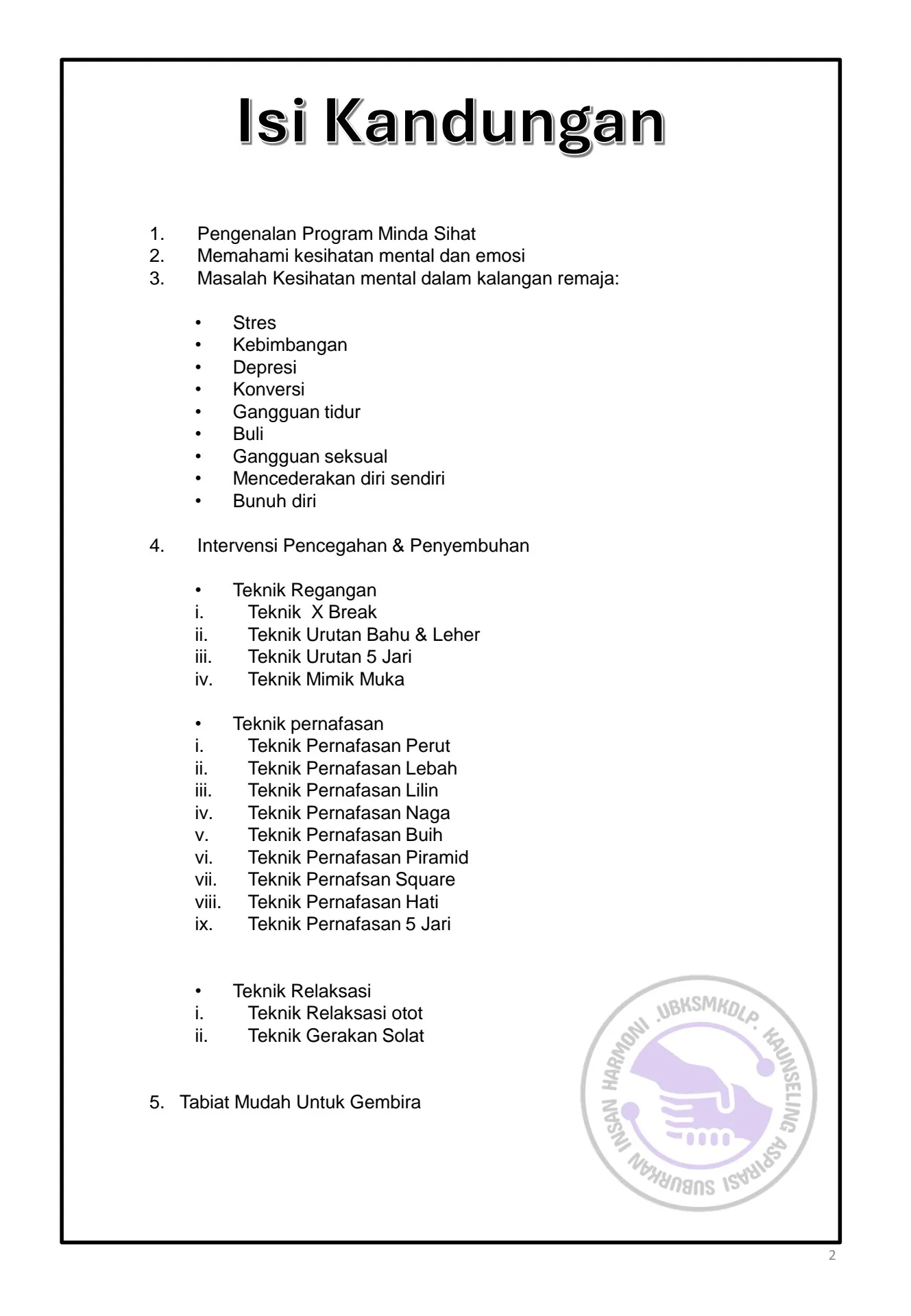 KIT INTERVENSI PROGRAM MINDA SIHAT UBKSMKDLP -1