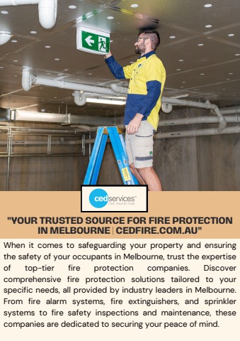 "Your Trusted Source for Fire Protection in Melbourne | cedfire.com.au ...
