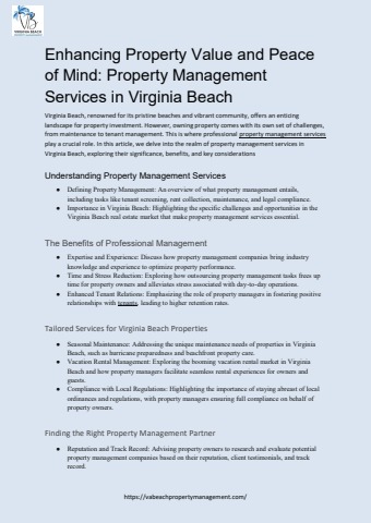 Enhancing Property Value and Peace of Mind: Property Management ...