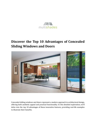 Discover the Top 10 Advantages of Concealed Sliding Windows and Doors ...