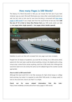 How many Pages is 500 Words - iVedaHelp Blog Flip PDF | AnyFlip