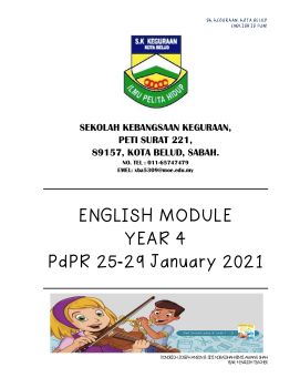 YEAR 4 ENGLISH PdPR MODULE 1 - dontknow_87 Flip PDF | AnyFlip